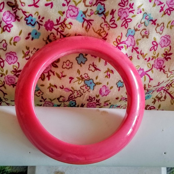 Pink Lucite Bangle - Etsy