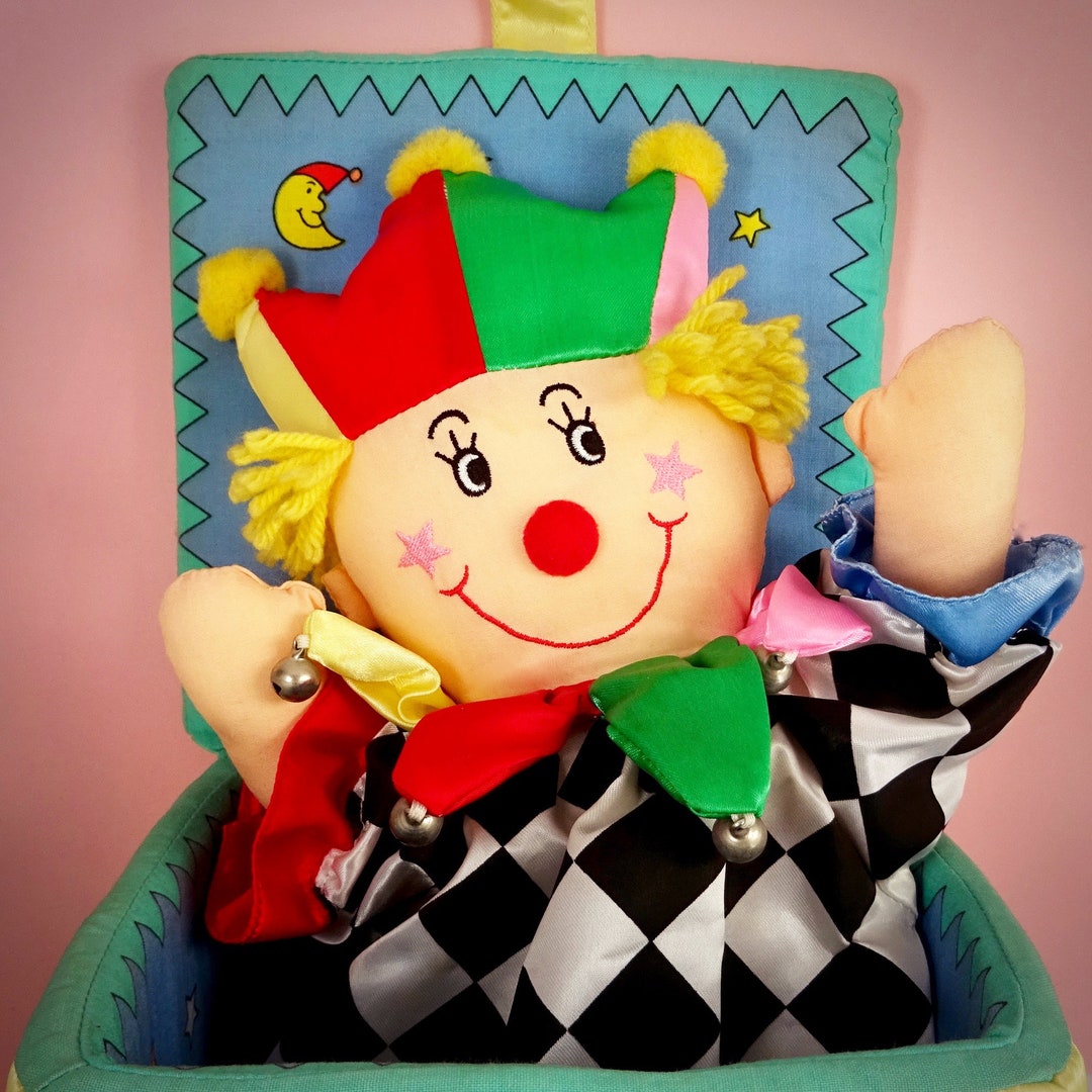 Vintage Jack-in-the-box Soft Toy, Plush Jumping Jack, 90's ELC - Etsy