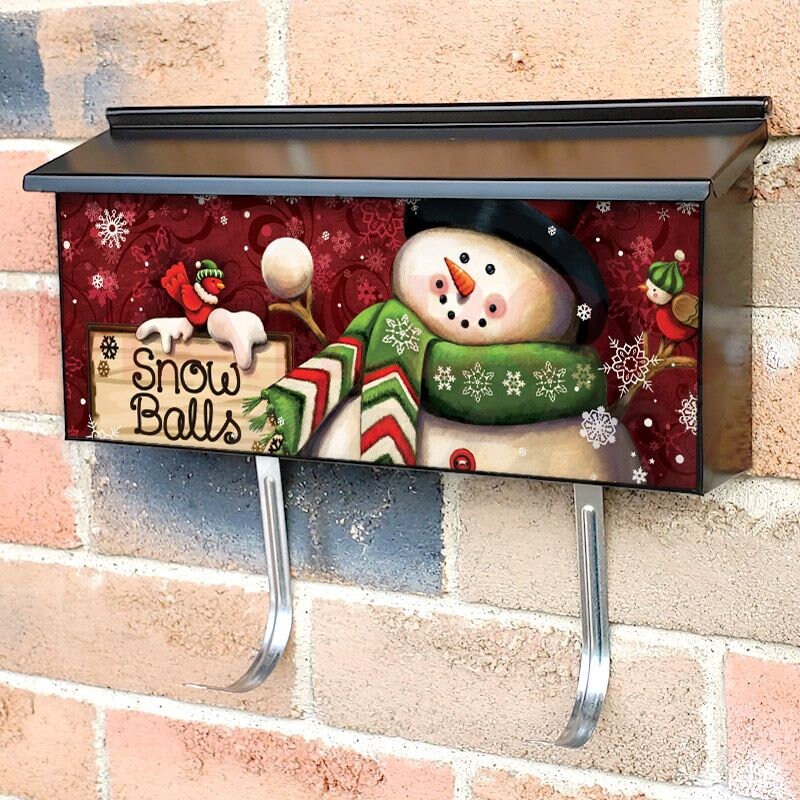 Christmas Townhouse Magnetic Mailbox Cover for Wall Mounted Ranch ...