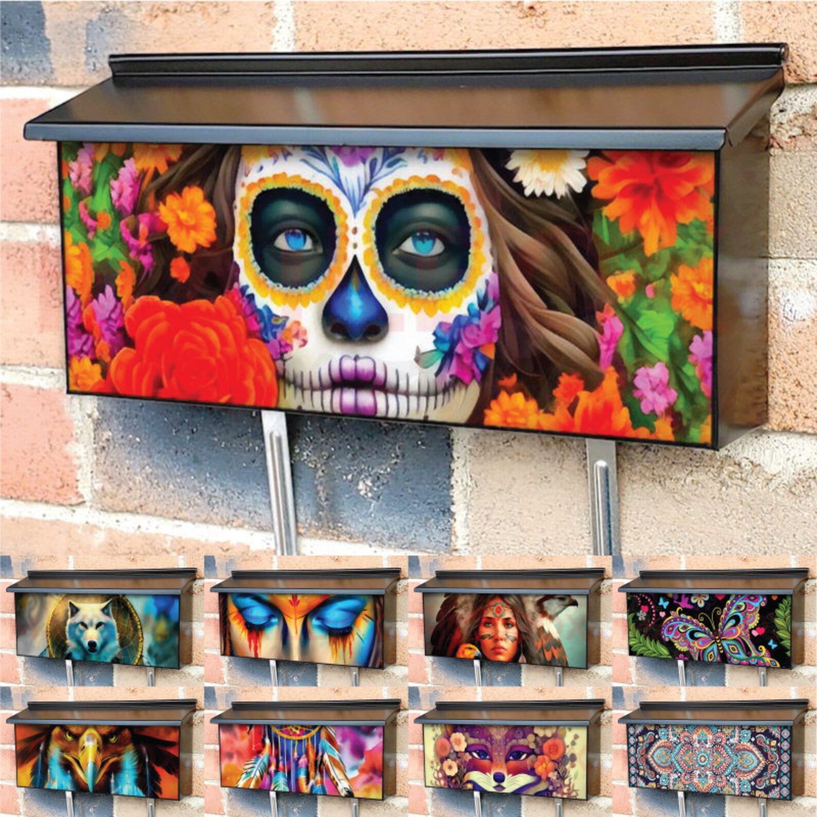 Native Townhouse Magnetic Mailbox Cover for Wall Mounted Ranch ...