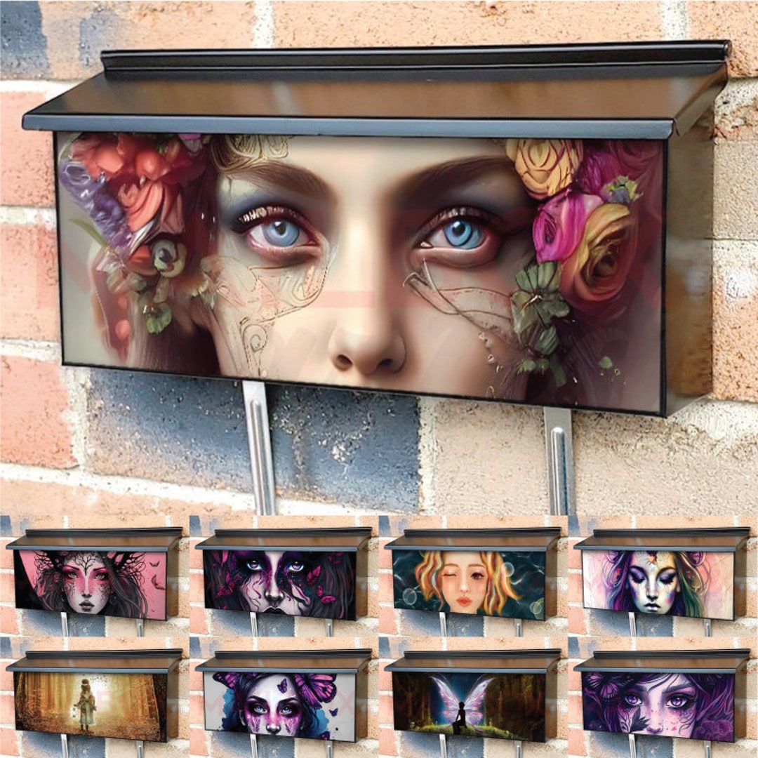 Angels and Fairies Townhouse Magnetic Mailbox Cover for Wall Mounted ...