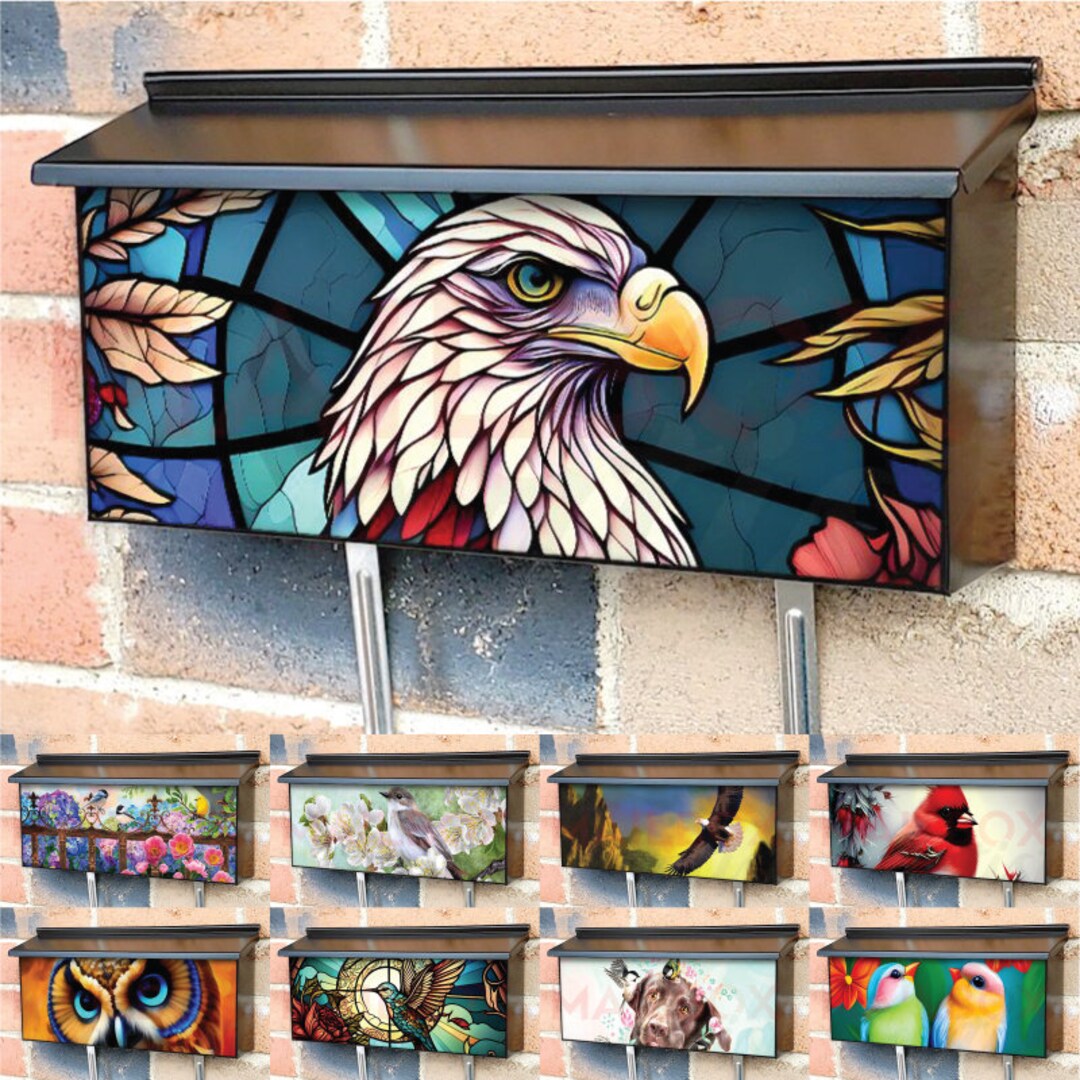 Outdoor Decor Magnet Birds Townhouse Magnetic Mailbox Cover for Wall ...
