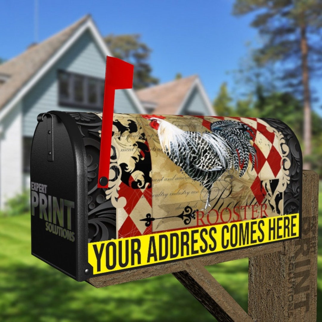 Vintage Farmhouse Rooster Design #2 Decorative Curbside Farm Mailbox ...
