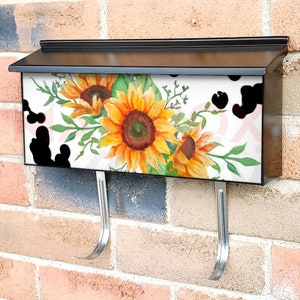 Sunflower Townhouse Magnetic Mailbox Cover for Wall Mounted Ranch ...