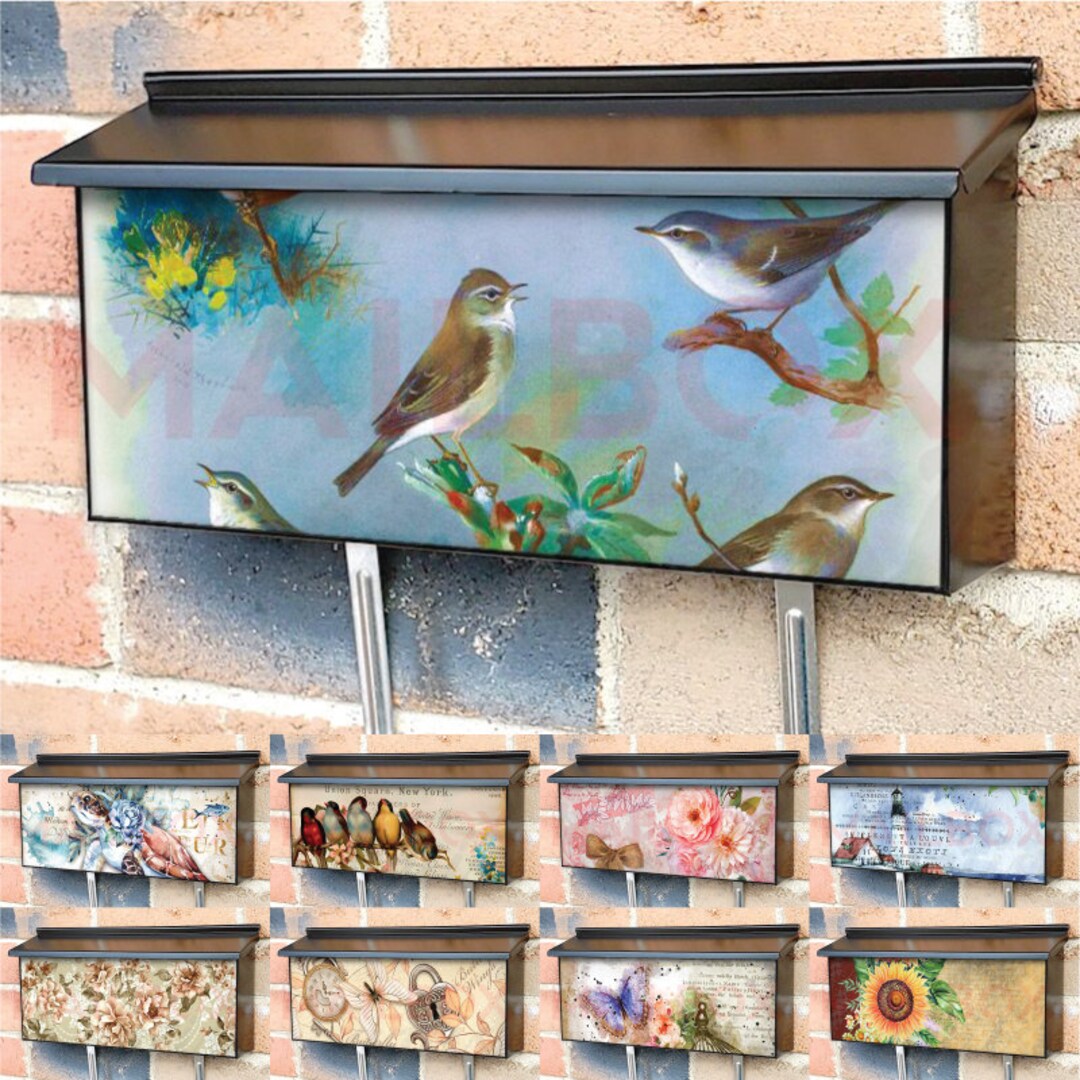 Vintage Townhouse Magnetic Mailbox Cover for Wall Mounted Ranch ...