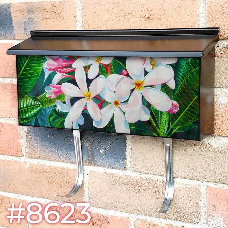 Flowers 5 Townhouse Magnetic Mailbox Cover for Wall Mounted Ranch ...