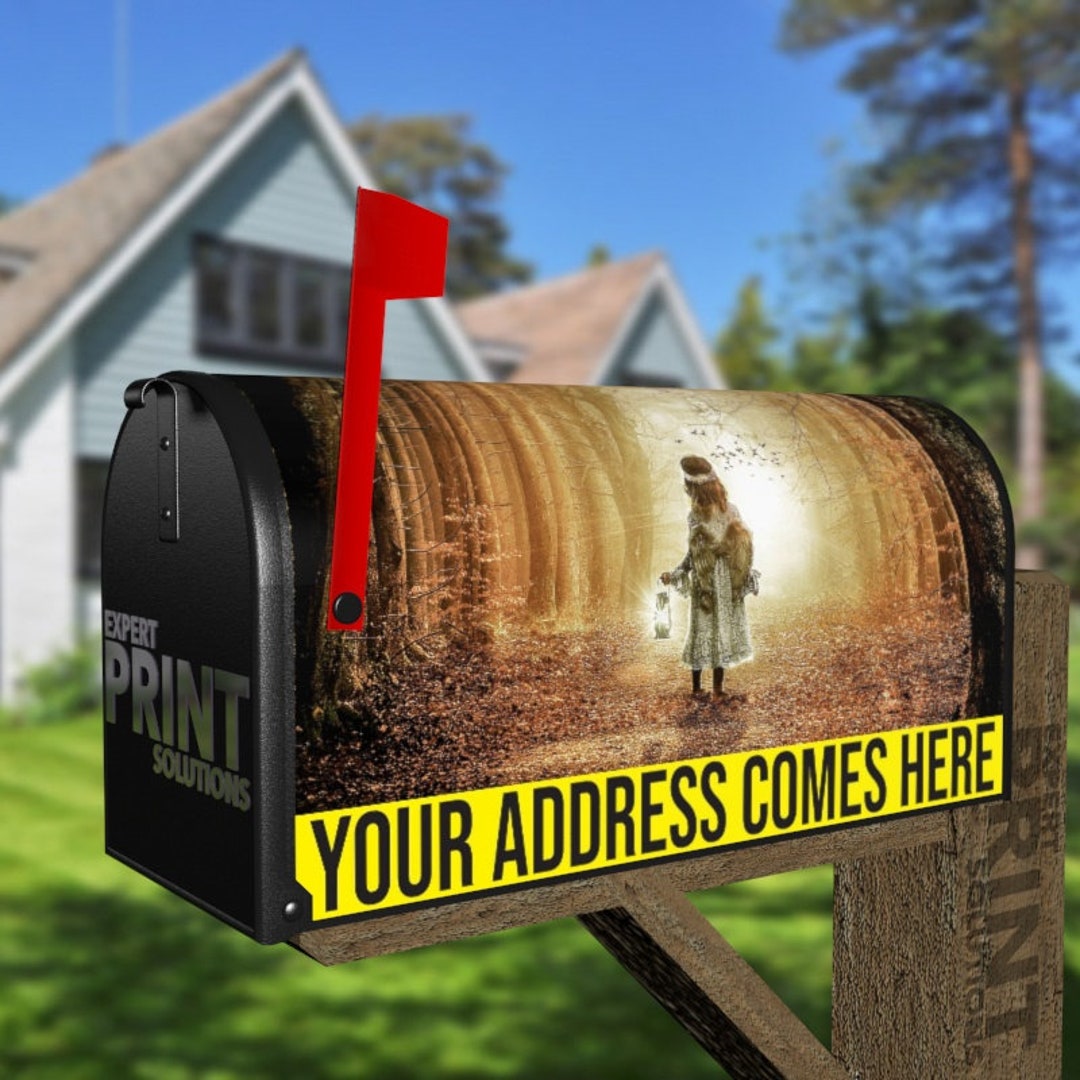 Little Woodland Angel With a Lantern Decorative Curbside Farm Mailbox ...