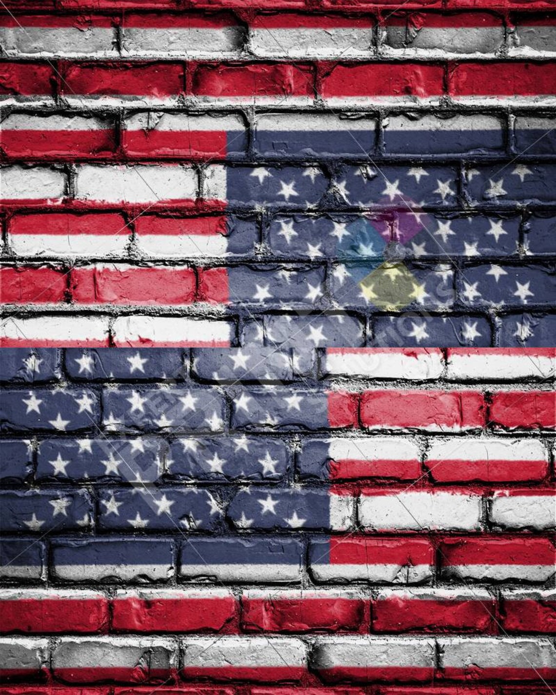 American Flag on Bricks Decorative Curbside Farm Mailbox Cover Rural ...