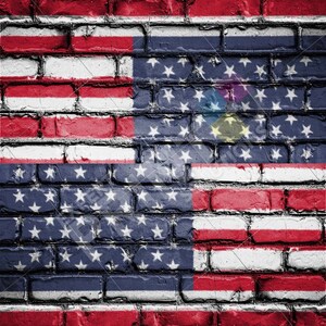 American Flag on Bricks Decorative Curbside Farm Mailbox Cover Rural ...