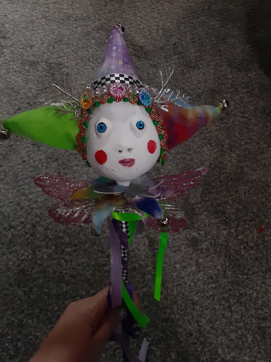Fairy Whimsical Jester Stick Puppet - Etsy