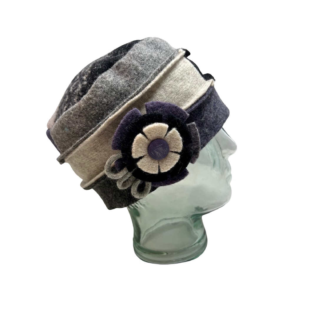 Vintage-inspired Cloche Hat, Boiled Wool, Micro Fleece Lining ...