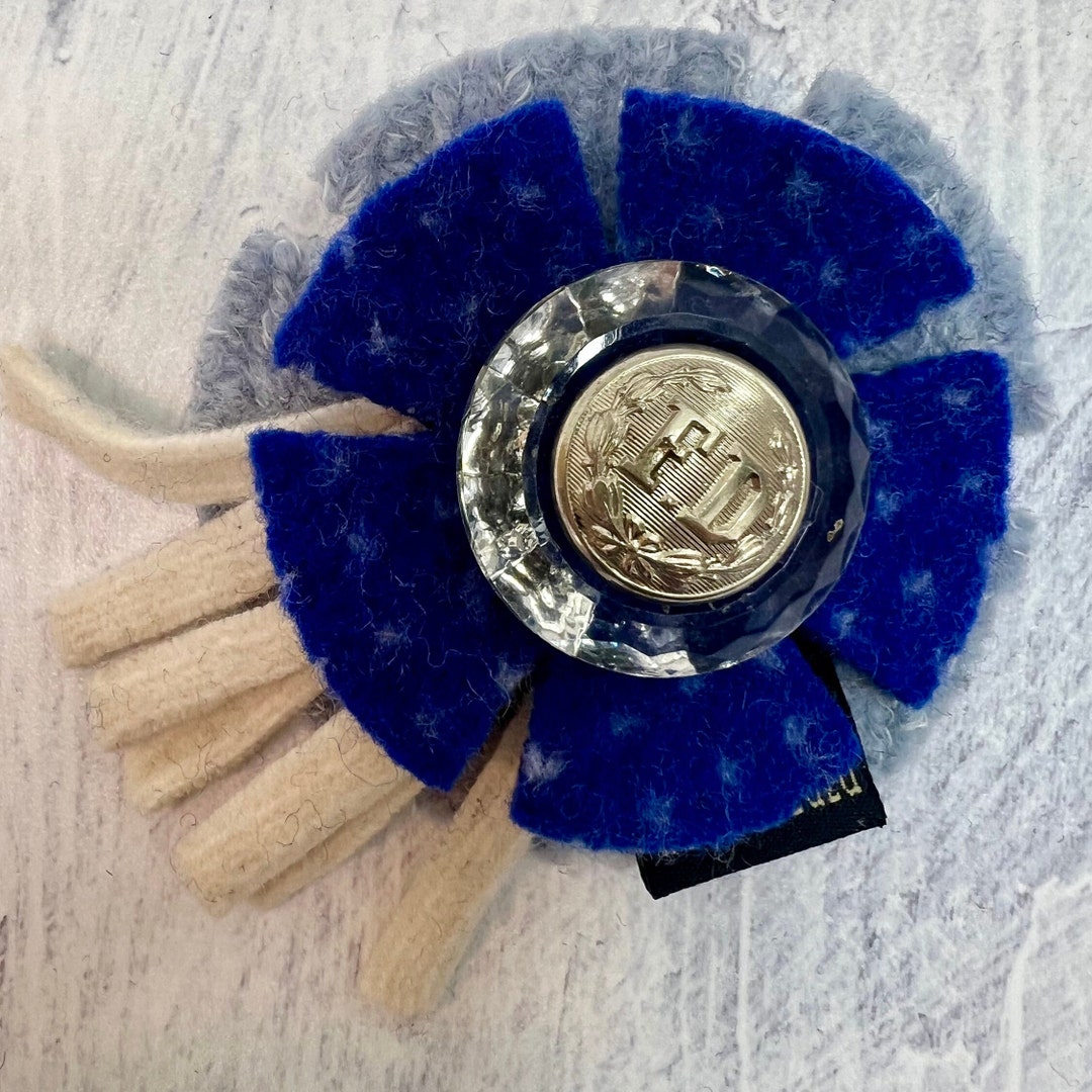 Zuzu Brooch, Upcycled Wool Pin for Hats, Purses, Jackets, Scarves ...