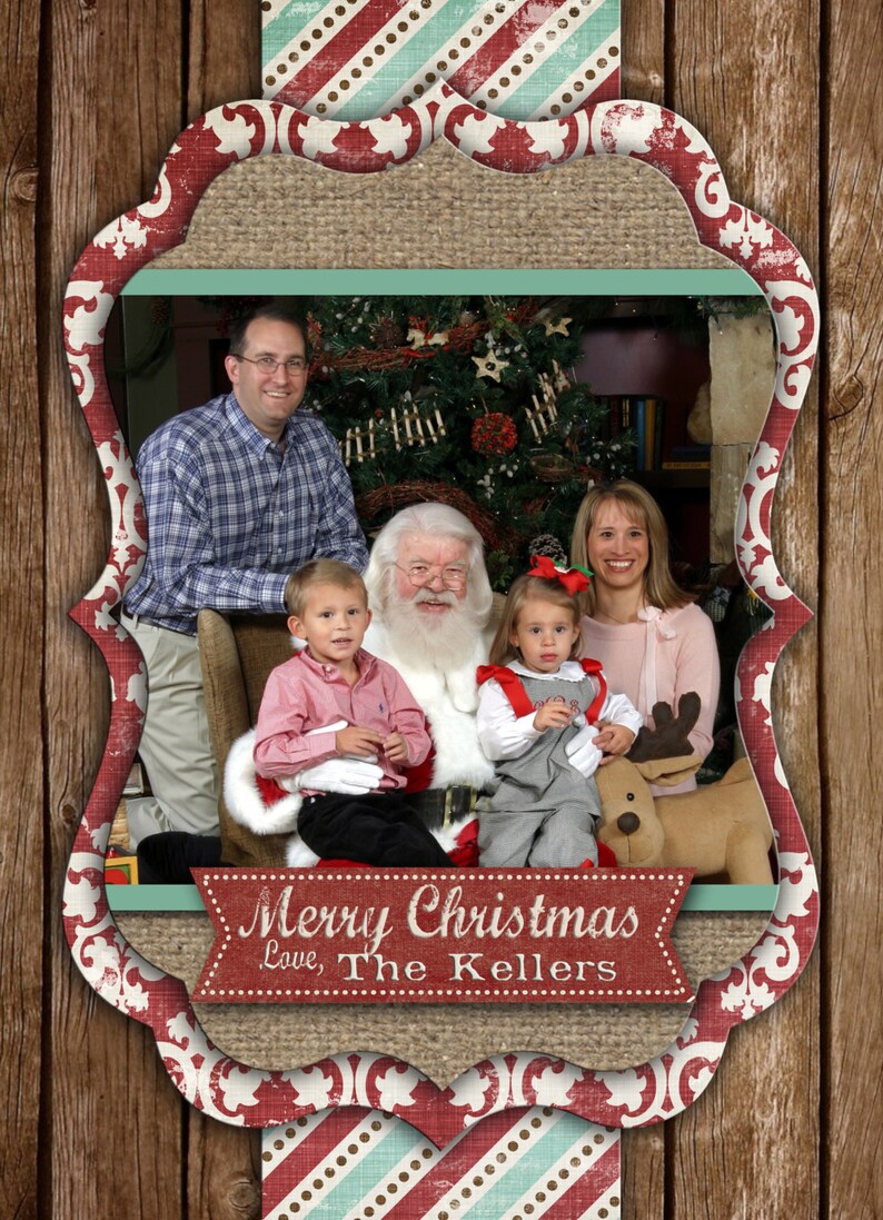 Photo Christmas Card Rustic Christmas Card Unique Christmas Etsy