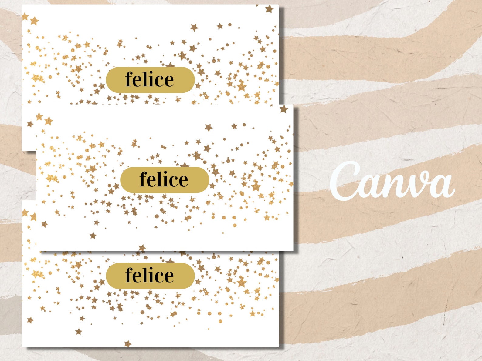 Printable Business Card Template, Gold Business Card Template, Instant ...
