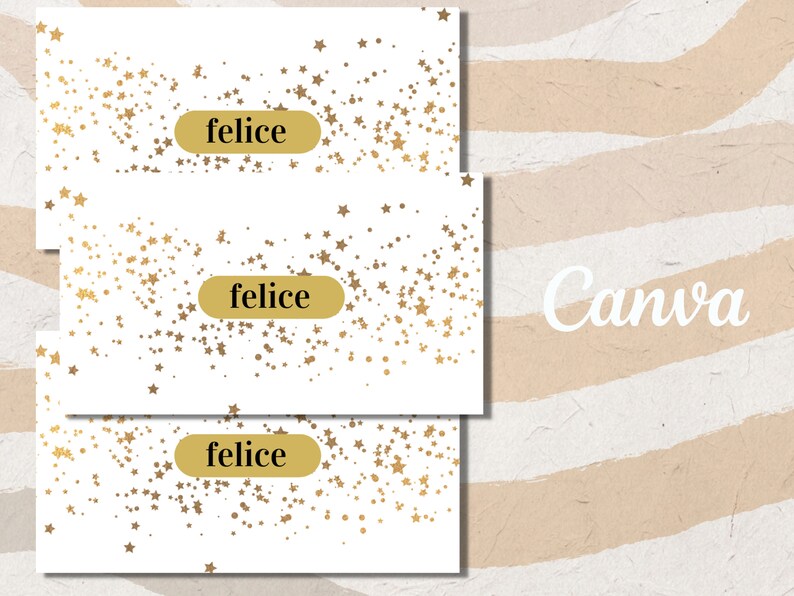 Printable Business Card Template, Gold Business Card Template, Instant ...