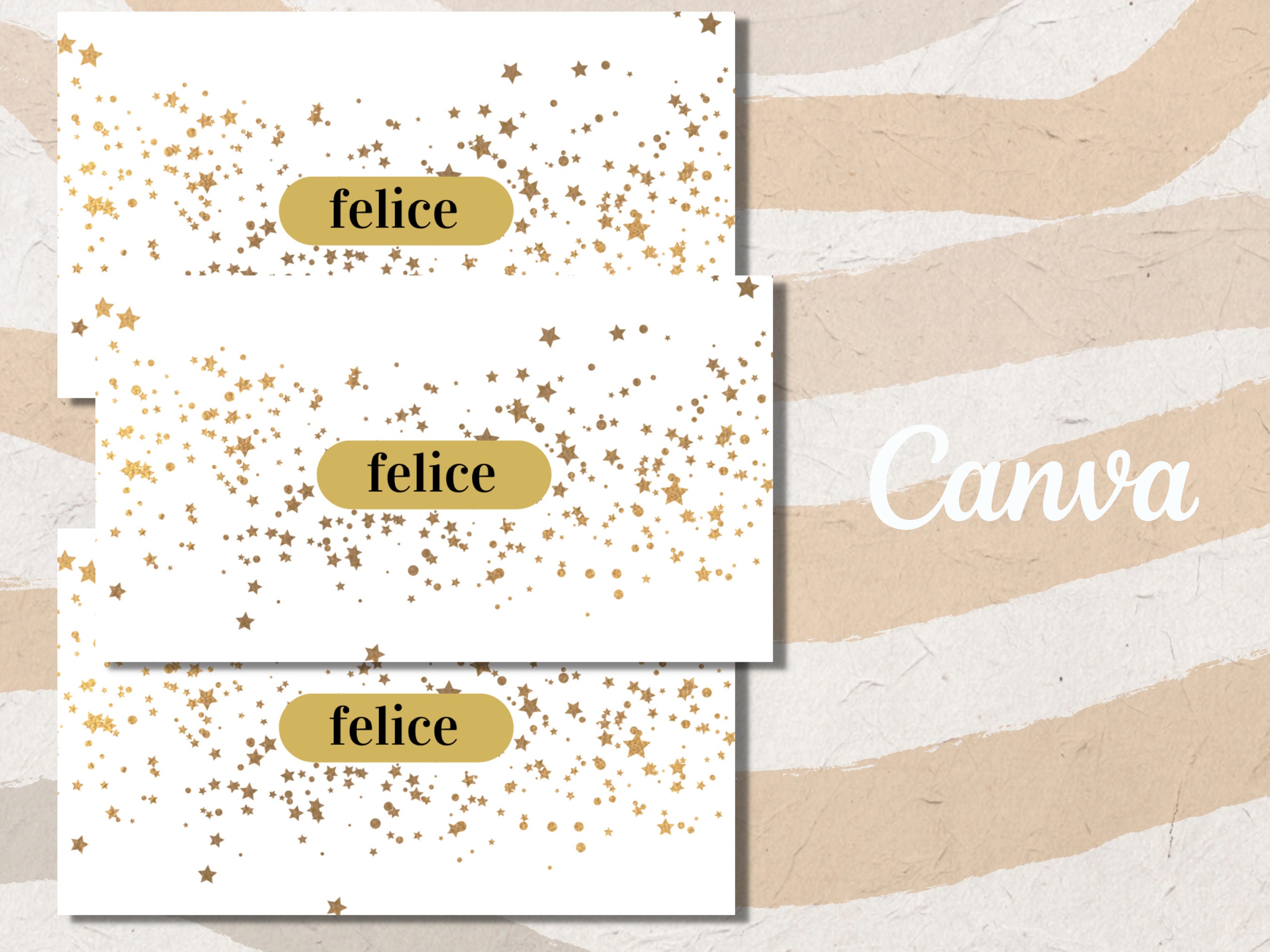Printable Business Card Template, Gold Business Card Template, Instant ...