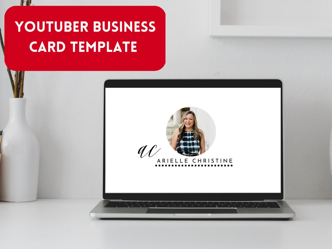 Business Card Template, Youtuber Business Card Template, Instant ...