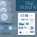 Blue Brand Kit Template | Canva Brand Kit Template | Mini Brand Board ...