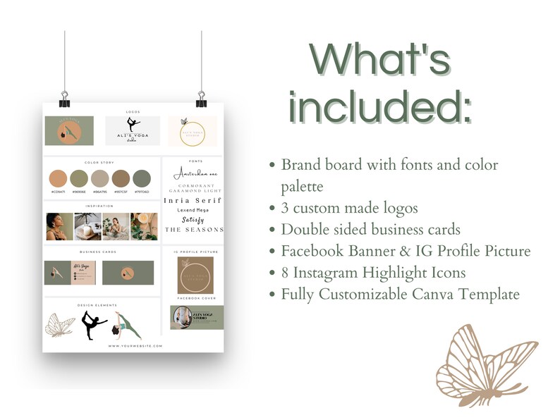 Wellness Brand Kit Template | Canva Brand Kit Template | Business ...