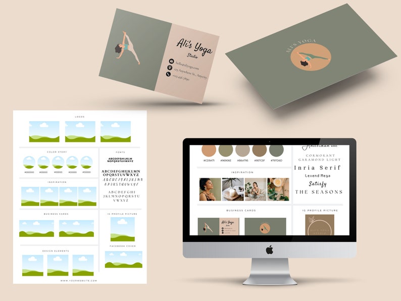 Wellness Brand Kit Template | Canva Brand Kit Template | Business ...