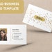 Printable Business Card Template, Gold Business Card Template, Instant ...