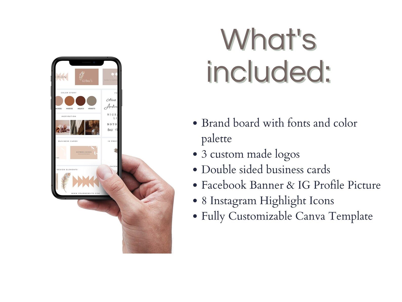 Neutral Brand Kit Template | Canva Brand Kit Template | Mini Brand ...