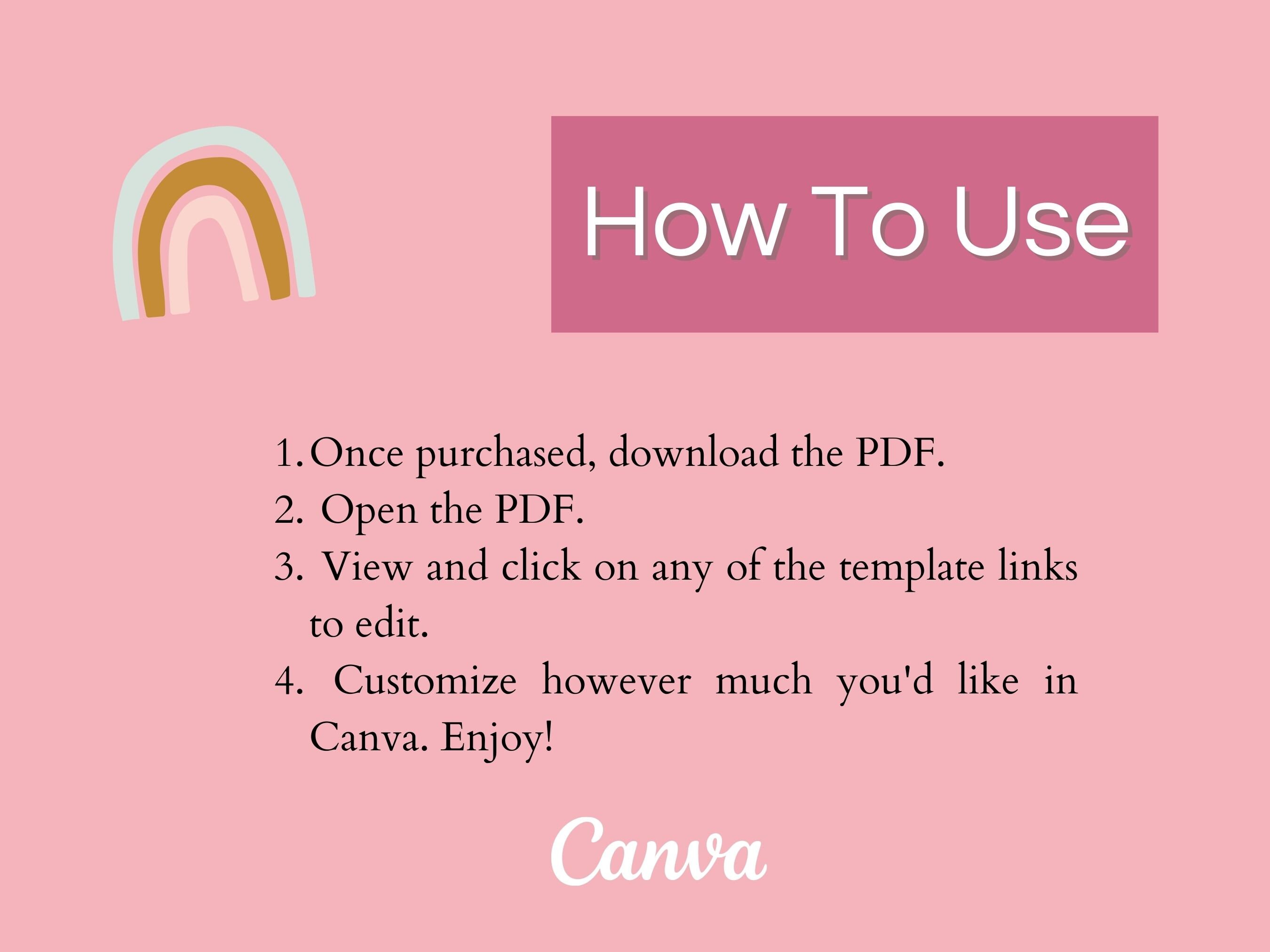 Pink Brand Kit Template | Canva Brand Kit Template | Mini Brand Board ...
