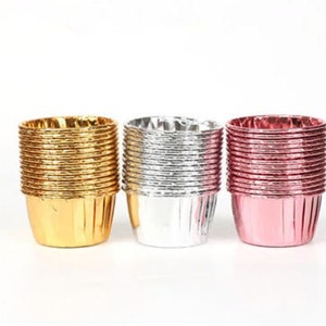 45 CT Foil Cupcake Liners Rose Gold Foil Cupcake Liners Gold | Etsy