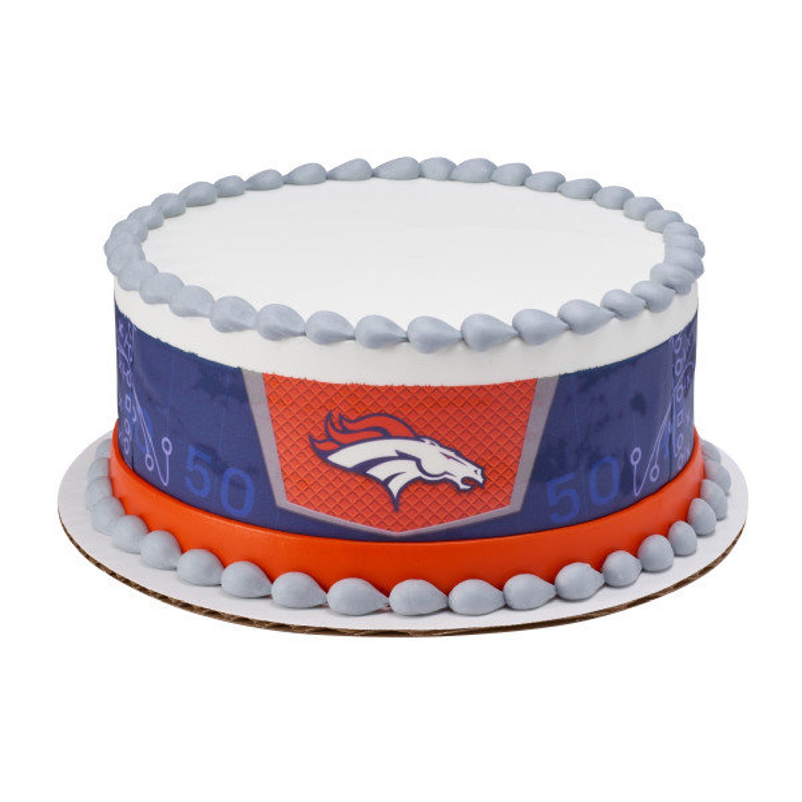 Denver Broncos Edible Image Cake Topper / Denver Broncos Cake | Etsy