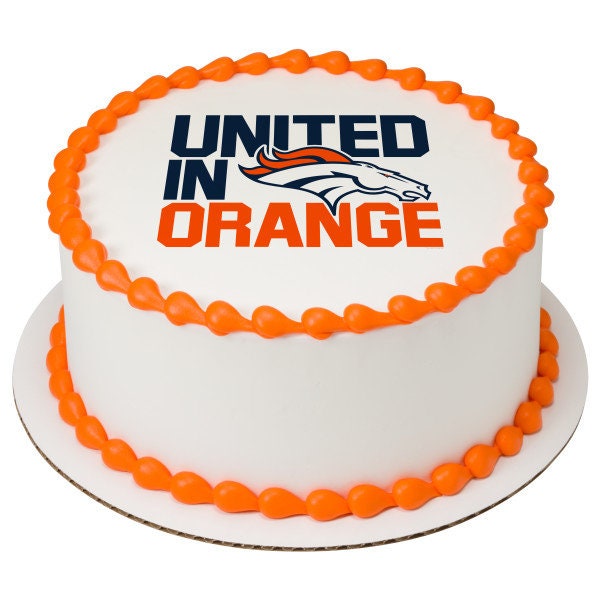 Denver Broncos Edible Image Cake Topper / Denver Broncos Cake | Etsy