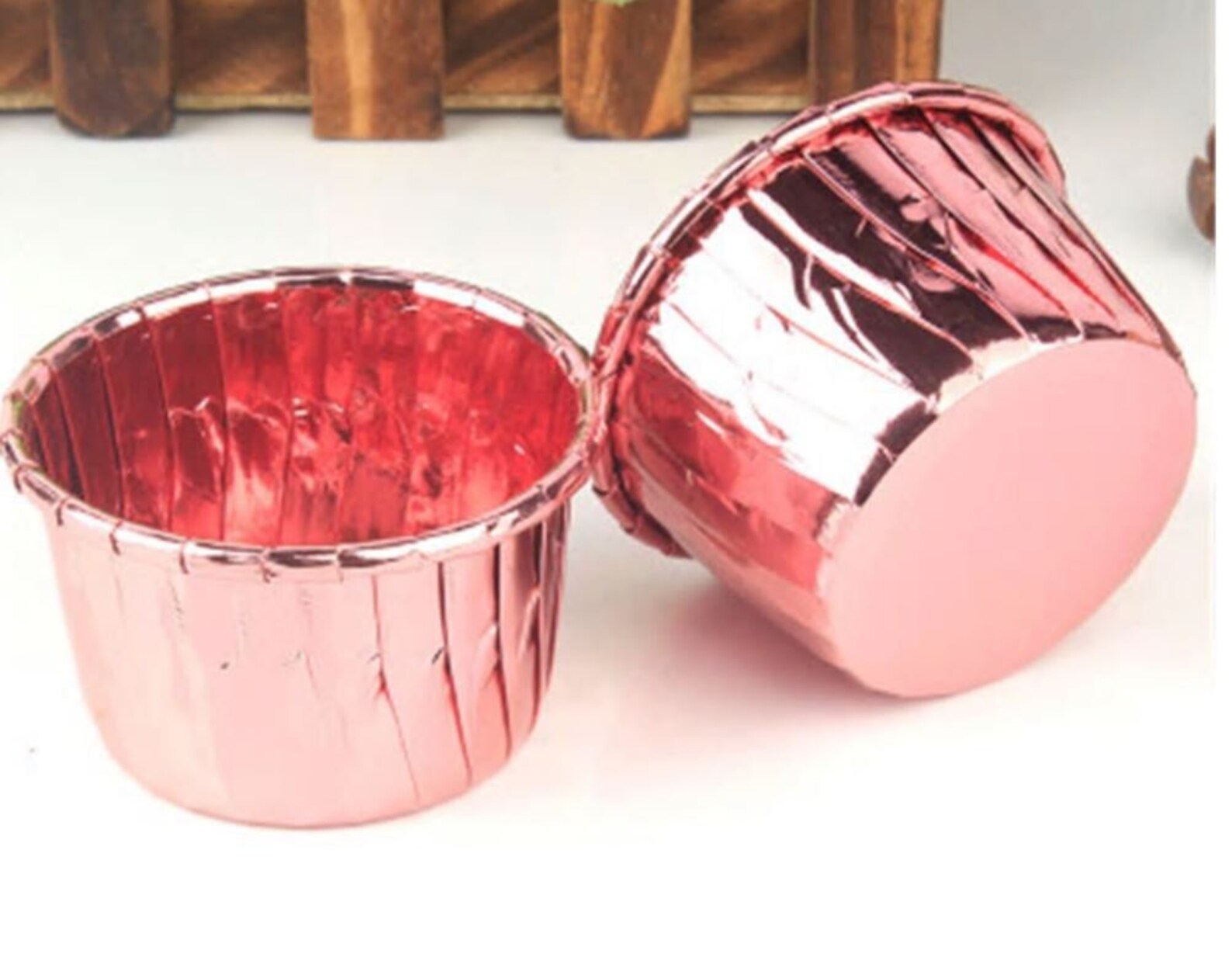 45 CT Foil Cupcake Liners Rose Gold Foil Cupcake Liners Gold | Etsy