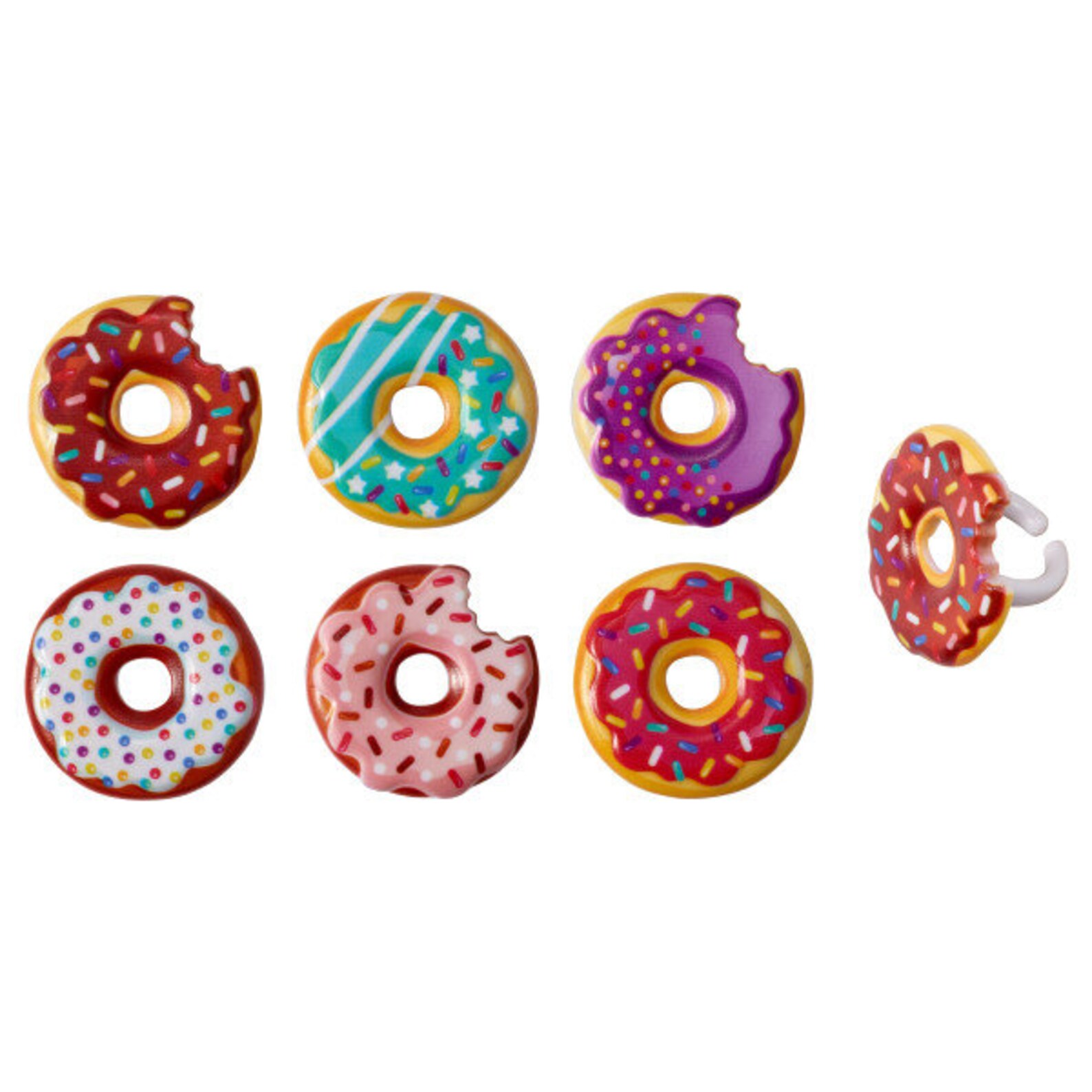 Donut Cupcake Toppers/donut Cake Decorations/donut Toppers/12 - Etsy