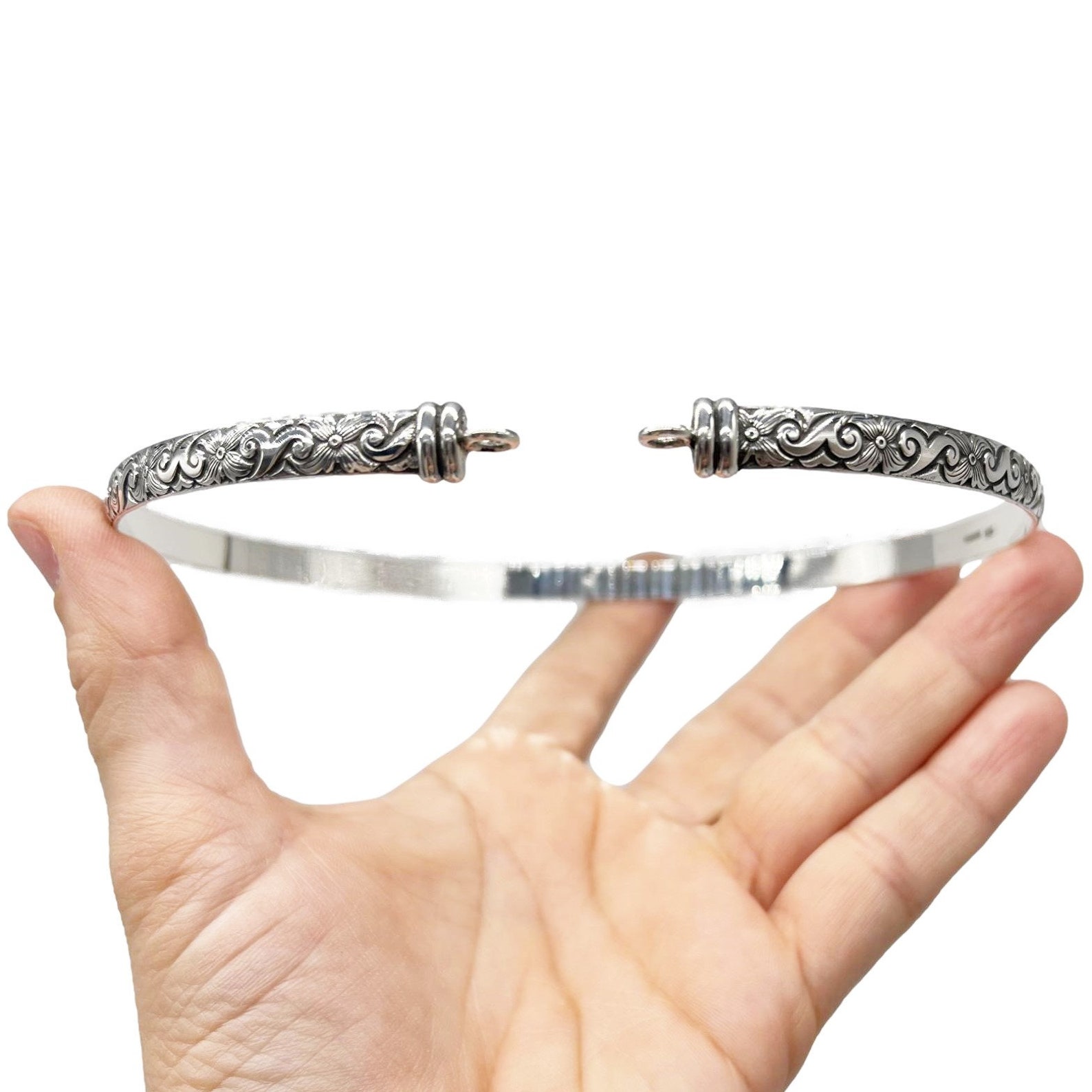 Solid 925 Sterling Hypoallergenic Silver Neck Cuff Locking - Etsy