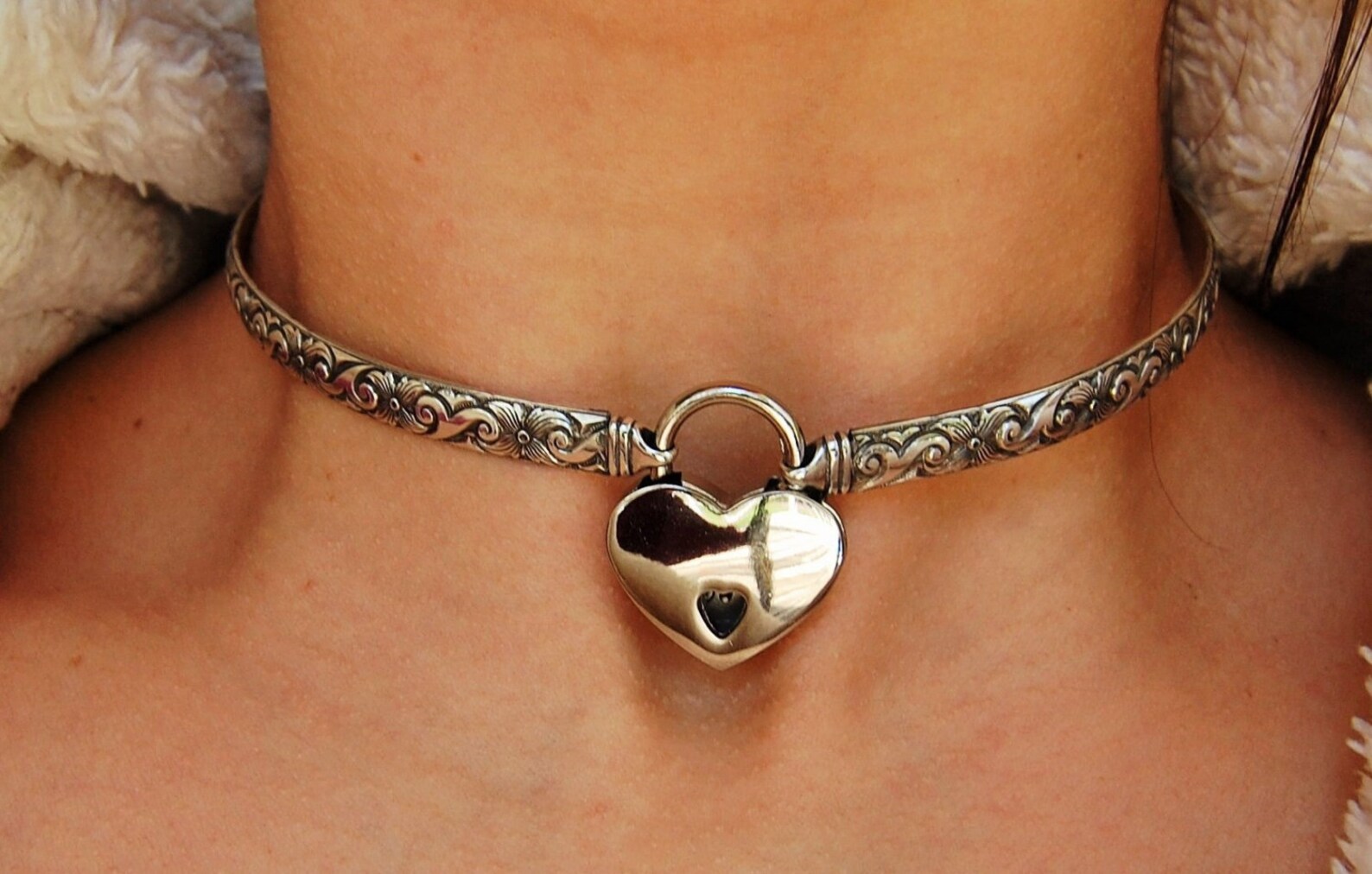 Solid 925 Sterling Hypoallergenic Silver Neck Cuff Locking - Etsy