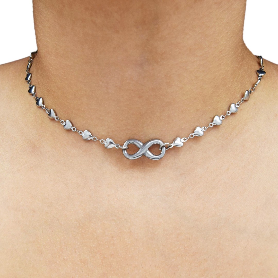 24/7 Wear Infinity Heart Secret Locking Necklace Discreet Solid 316L ...