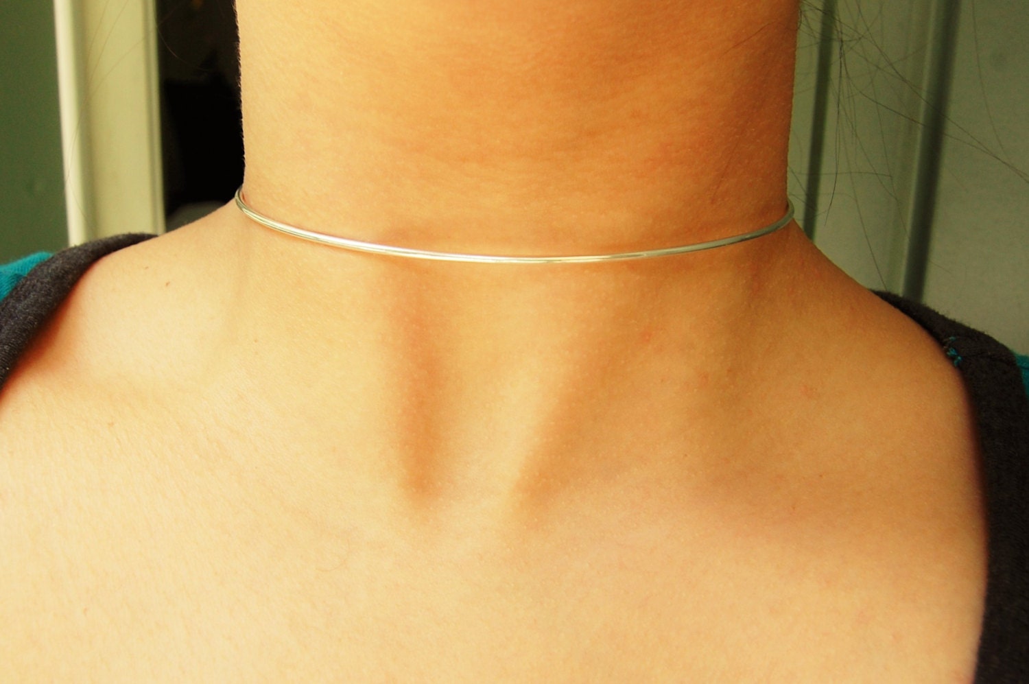 VERY DISCREET Micro Solid 925 Sterling Silver Neck Cuff - Etsy