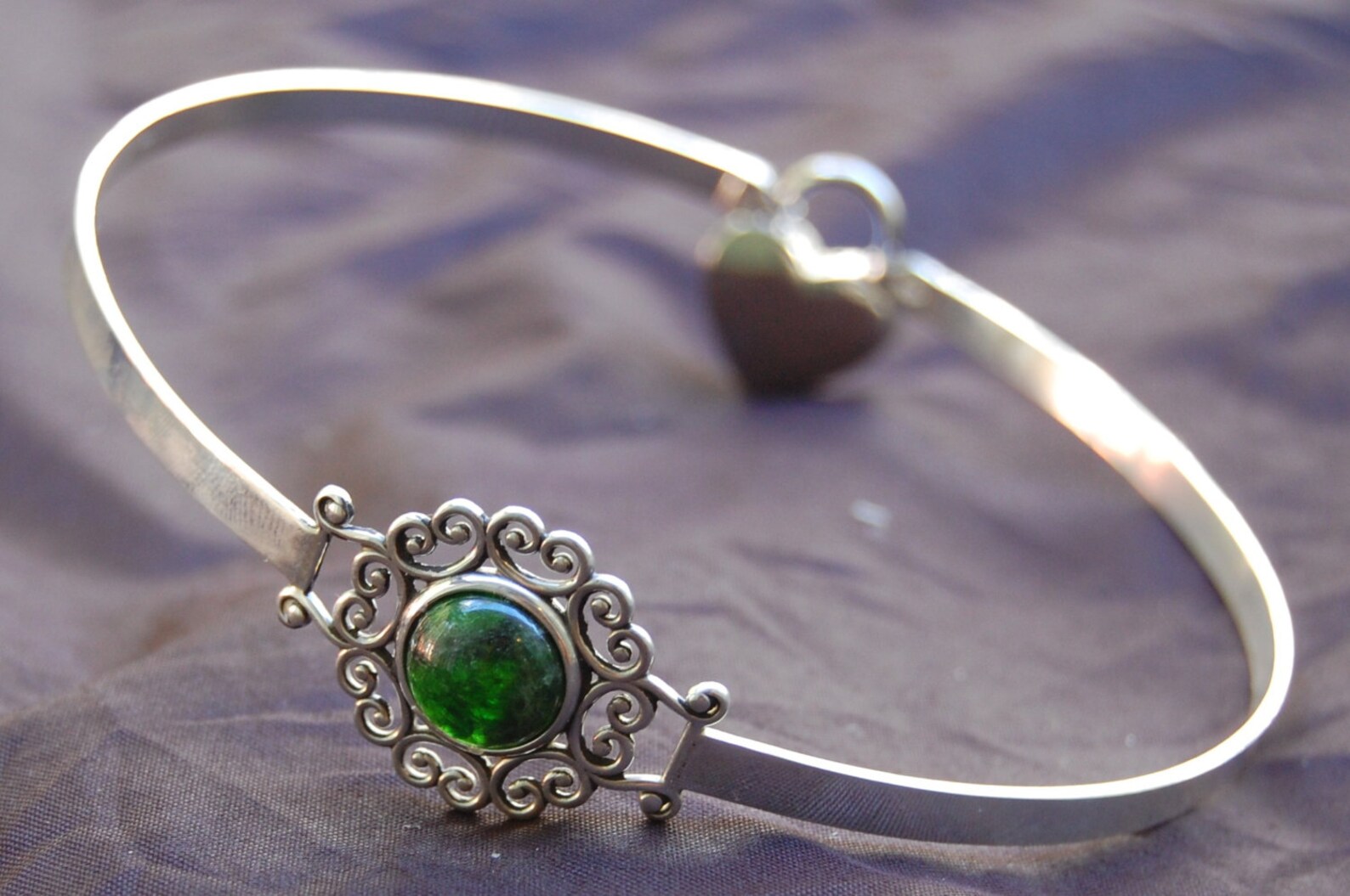 Chrome Diopside Solid 925 Sterling Silver Discreet Neck Cuff - Etsy