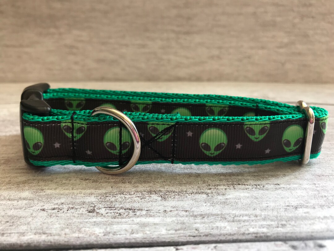 Alien Space Dog Collar **choice of Colours** **matching Lead/leash ...