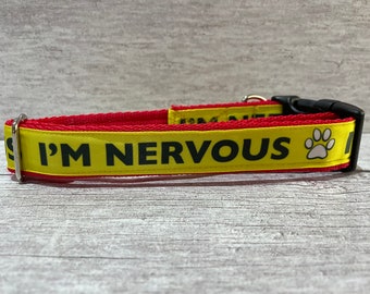 Nervous Dog Collar - Etsy UK