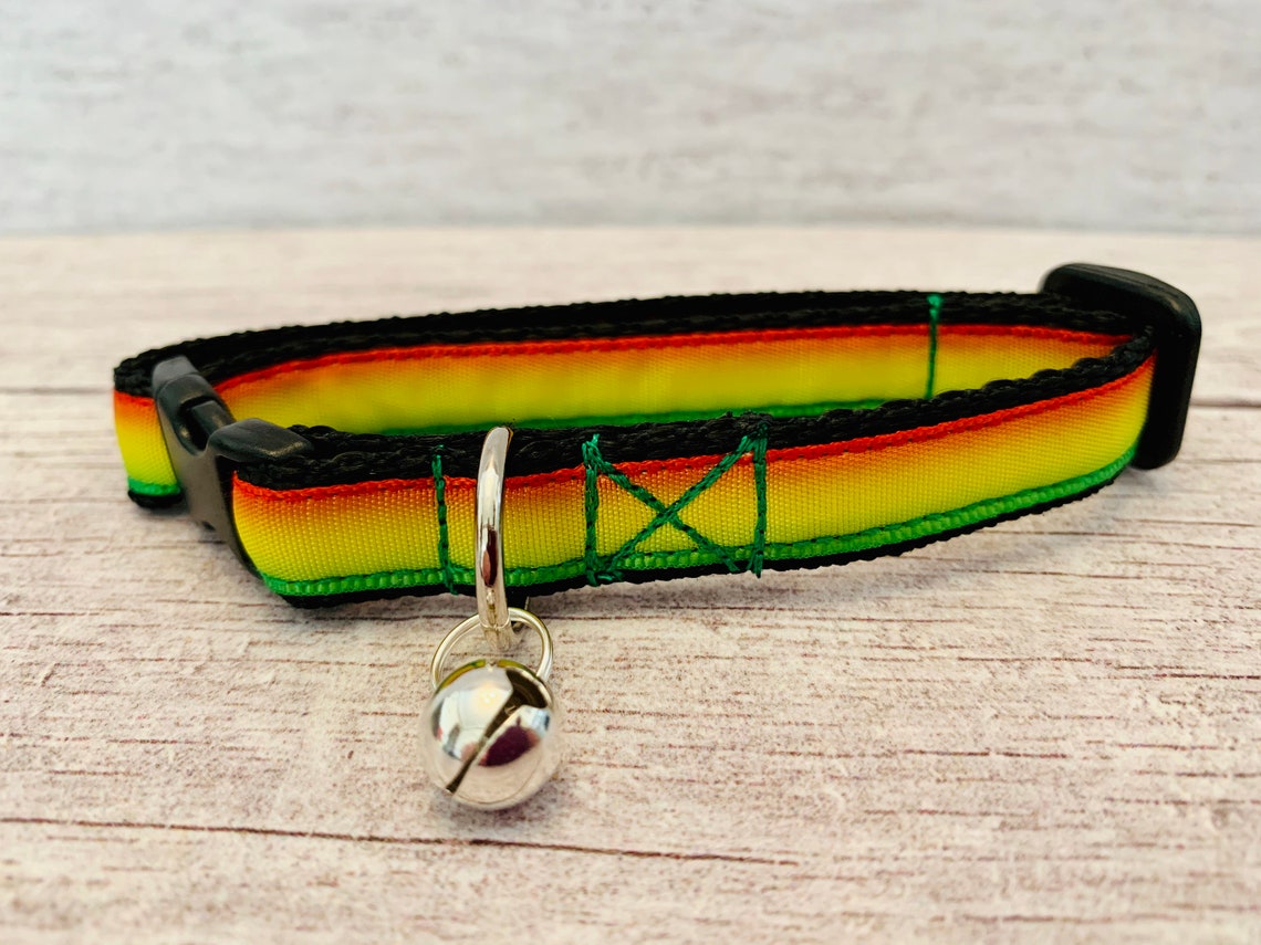 Reggae Rasta Inspired Ribbon Kitten Cat Puppy Small Dog Collar - Etsy UK