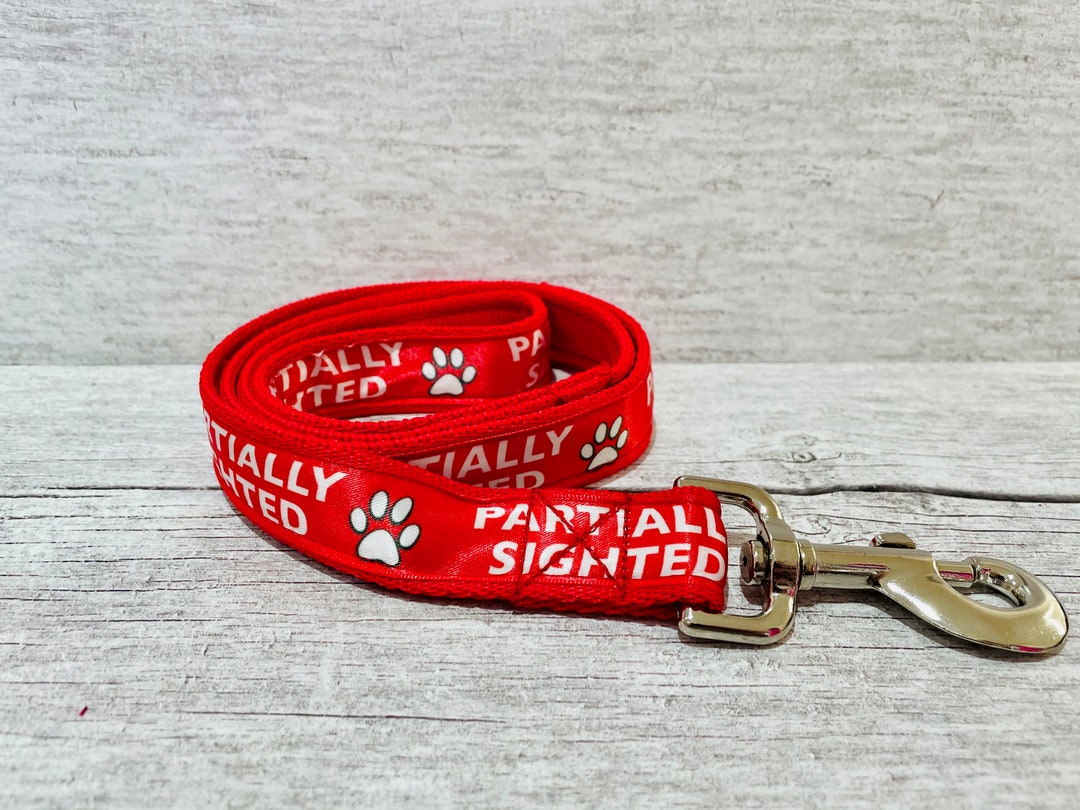 Partially Sighted Dog Lead - Vision Impaired Alert Leash, Any Colour ...