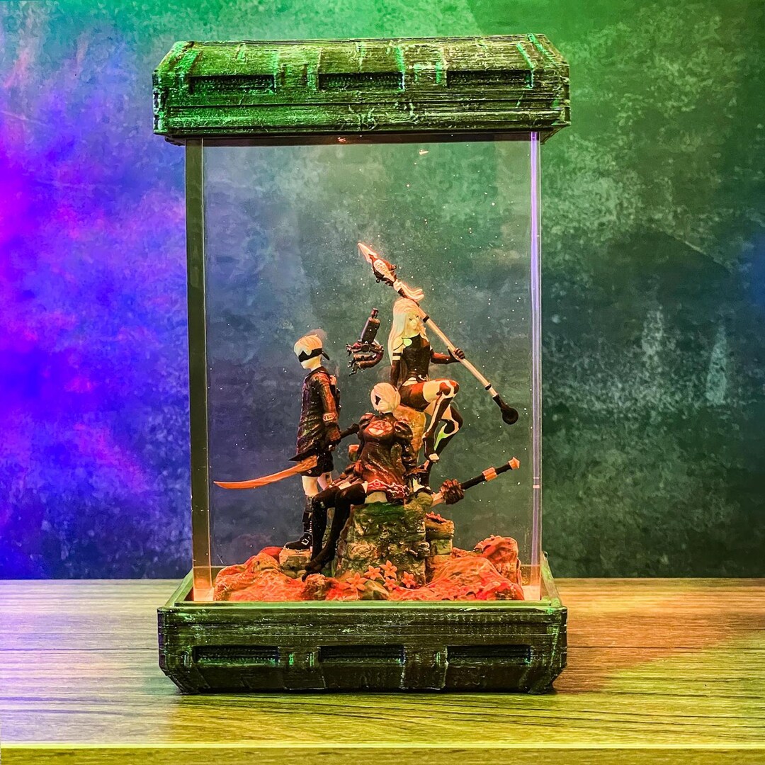 Nier Automata Epoxy Resin Lamp, Resin Art, Night Light Custom Epoxy ...