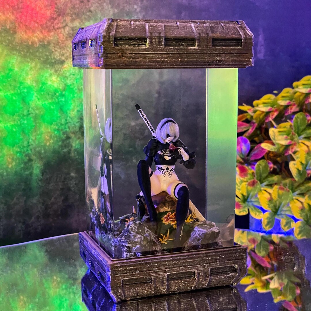 Nier Automata Epoxy Resin Lamp, Resin Art, Night Light Custom Epoxy ...
