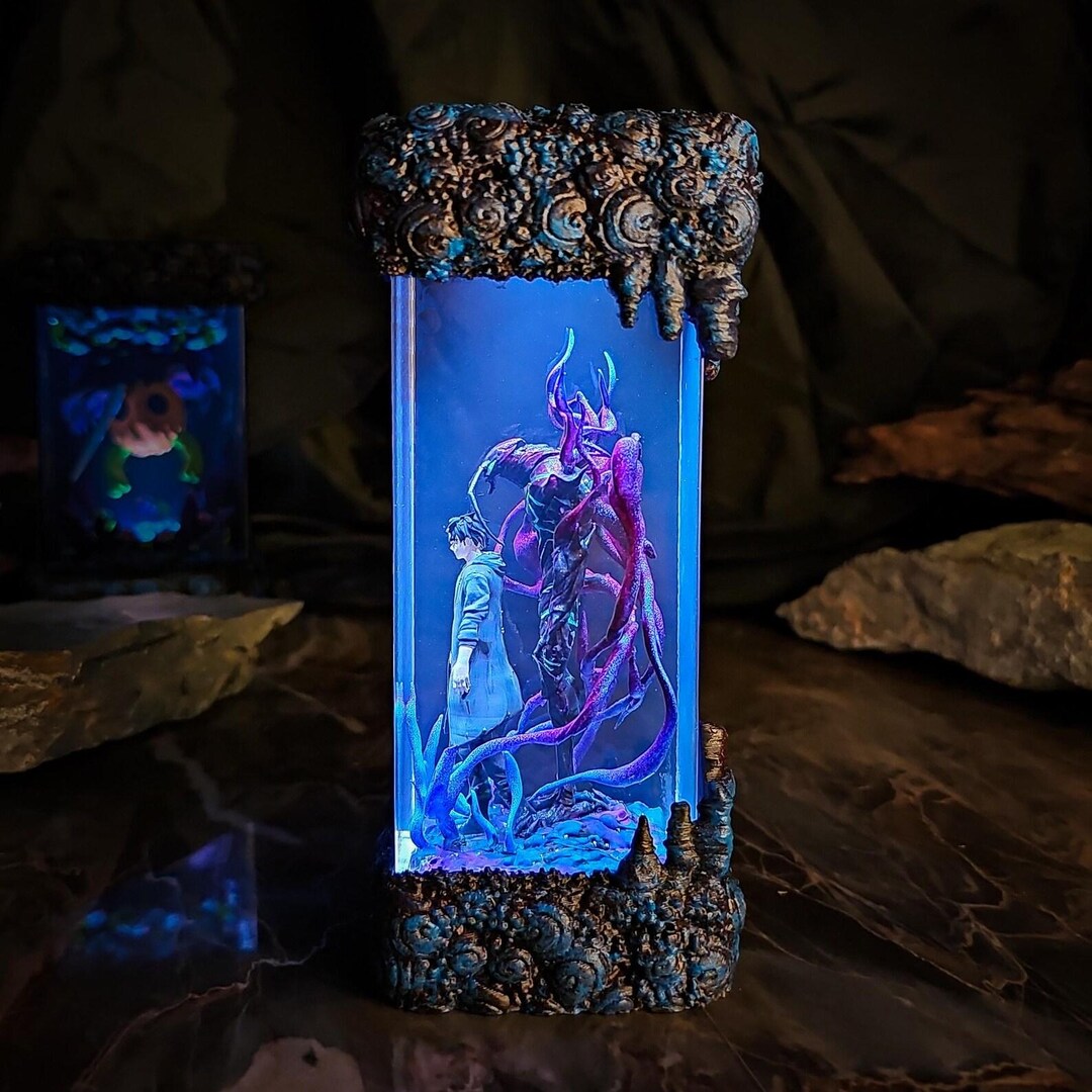 Sung Jinwoo Solo Leveling Handmade Epoxy Resin Lamp, Resin Art, Custom ...