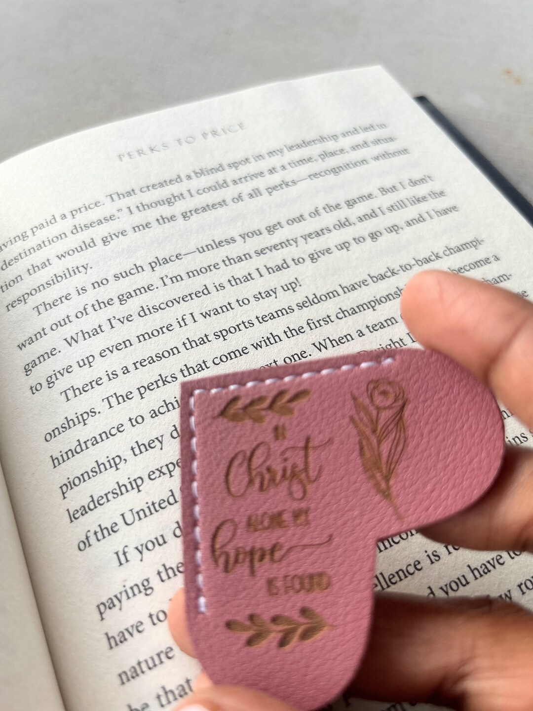 Heart Shape Leather Bookmark/book Readers Gift/custom Bookmark - Etsy