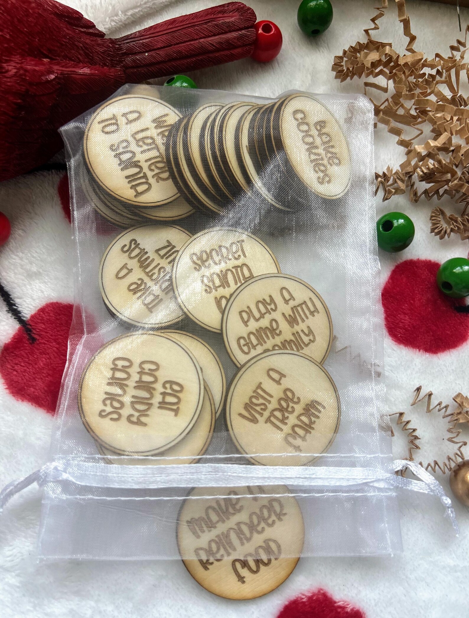 Christmas Activity Tokens for Family/wooden Christmas Kids Bucket List ...