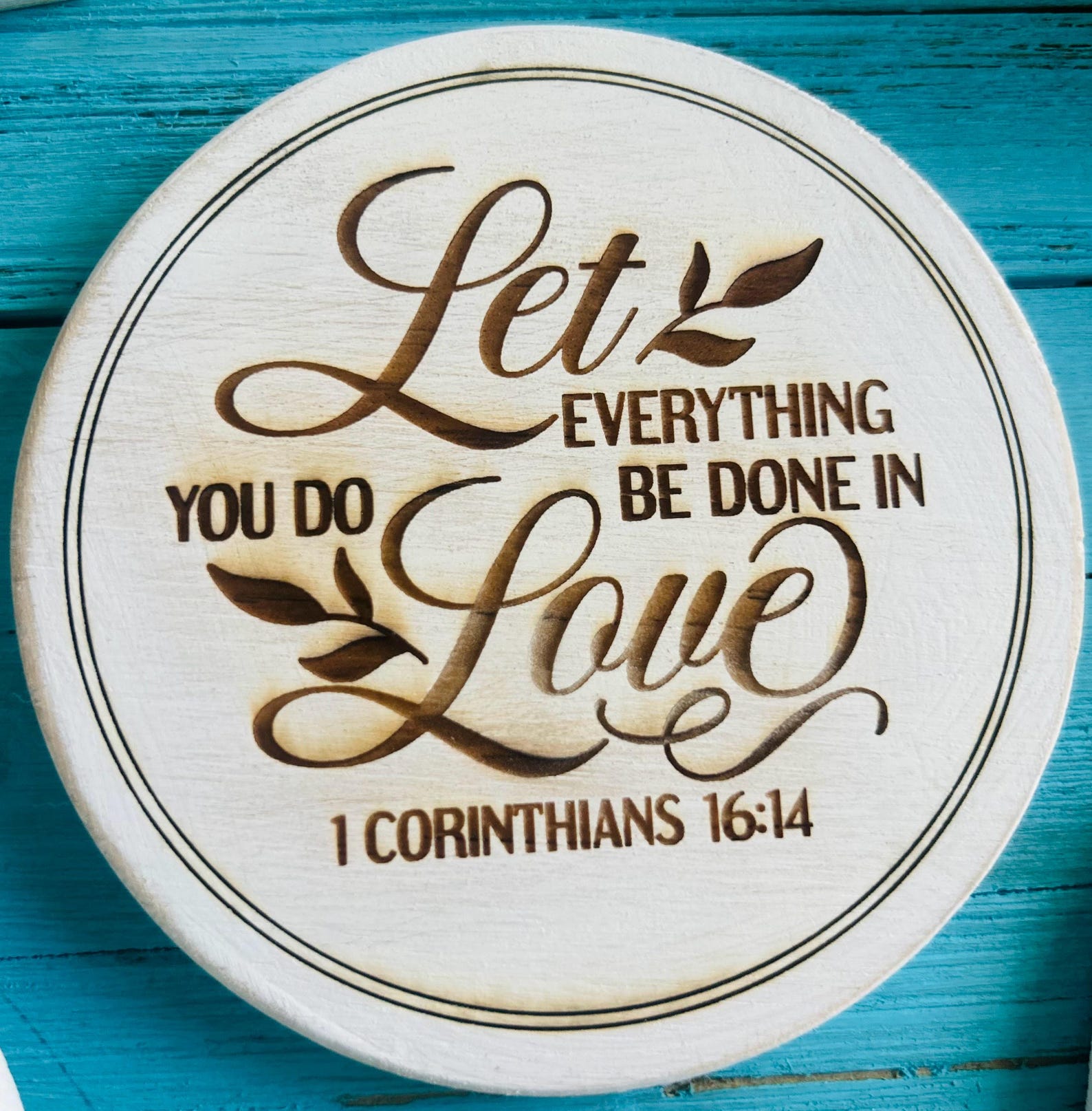 Wood Bible Verse Coasters - Set of 5/bible Verse Coasters/engraved ...
