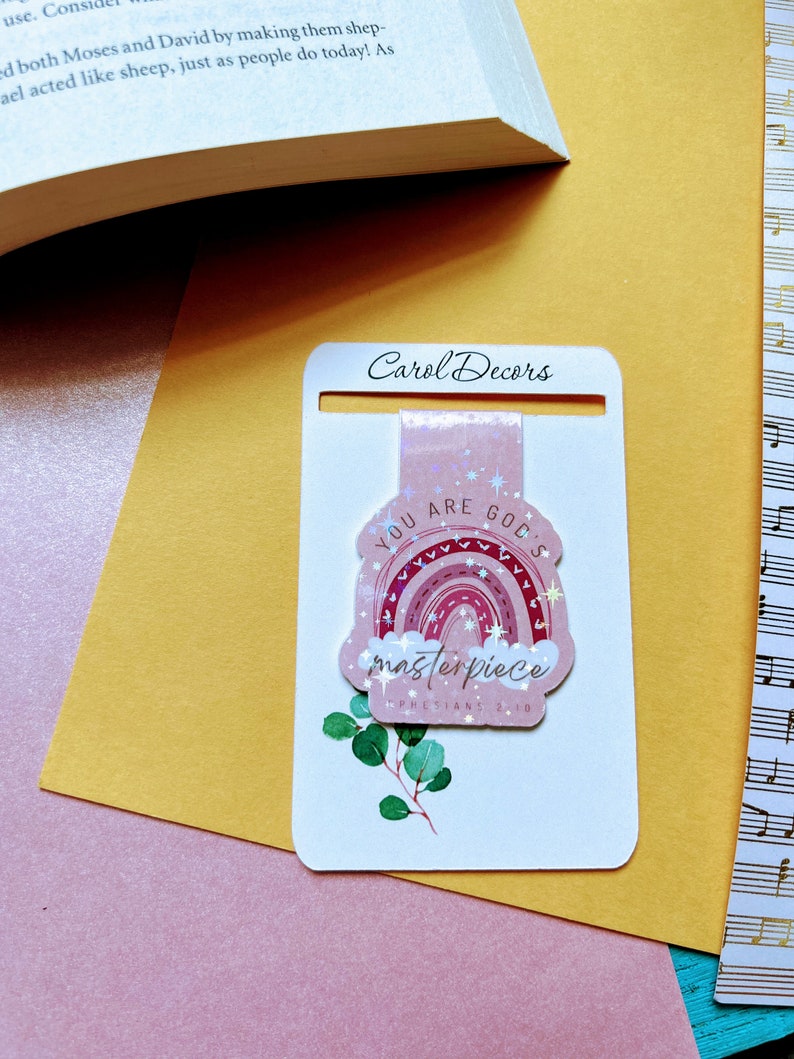 You Are God's Masterpiece Bookmark, Bible Verse Magnetic Bookmark ...