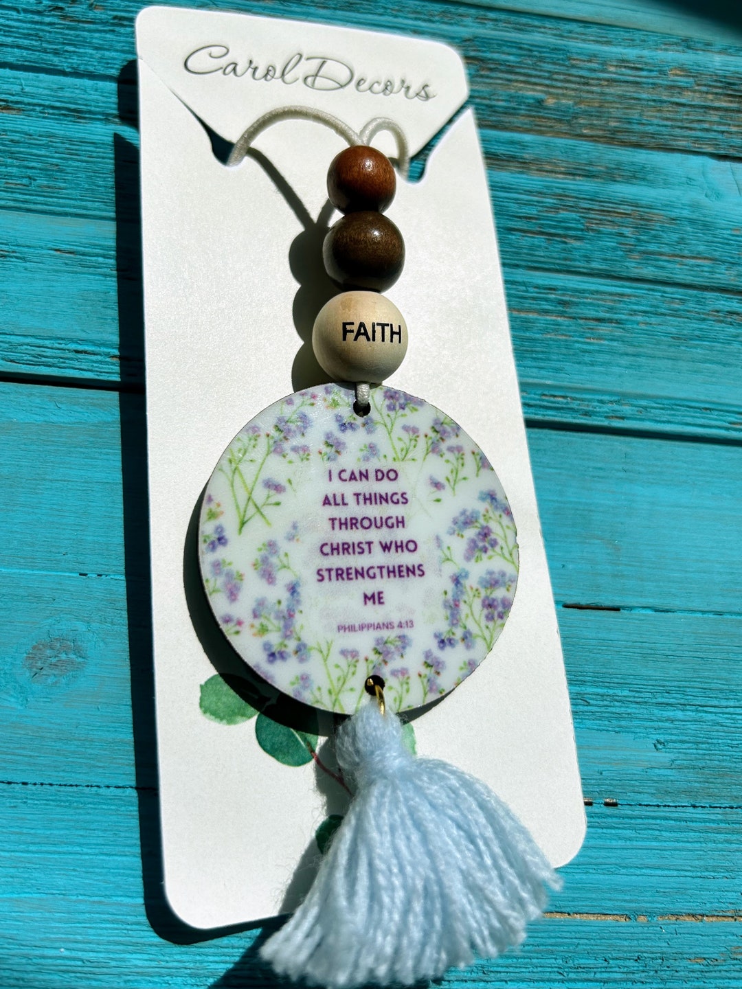 Christian Car Charm/faith Christian Car Accessories/bible Verse Car ...