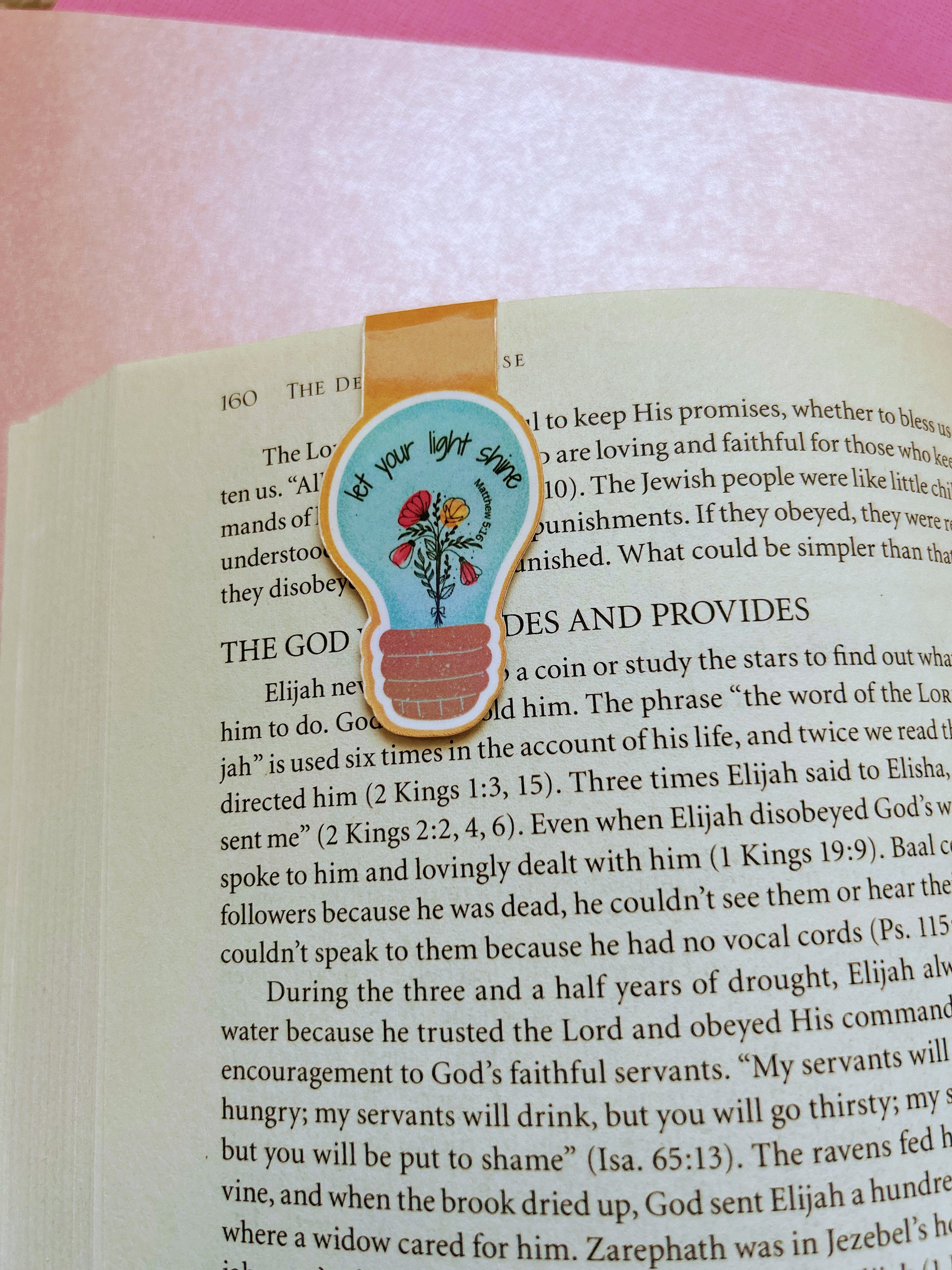 Let Your Light Shine Bookmark, Bible Verse Magnetic Bookmark, Bible ...